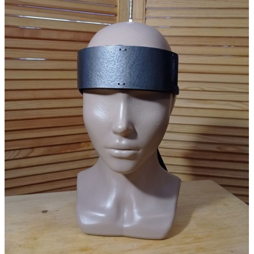 Black hachigane - armored headband with covering